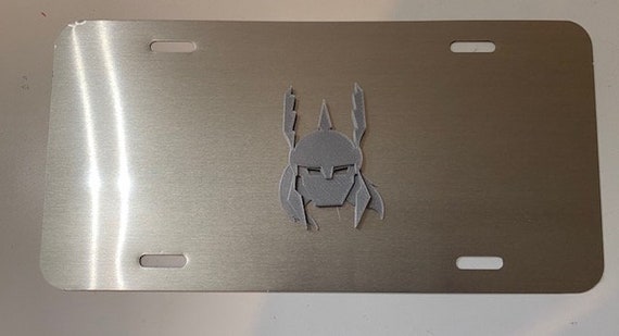 Mid Evil Trojan Warrior in 3d Grey With Grey License Plate | Etsy