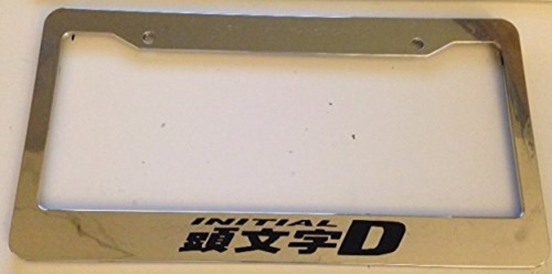 Initial D Racing AE86 - Chrome License Plate Frame - Jdm Classic ...
