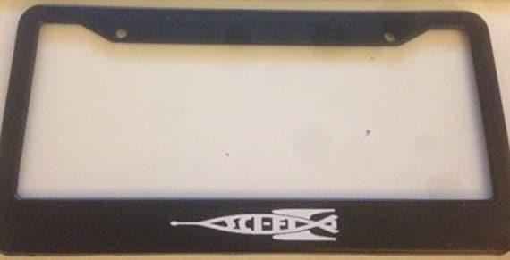 Scifi UFO Rocket Black Automobile License Plate Frame | Etsy