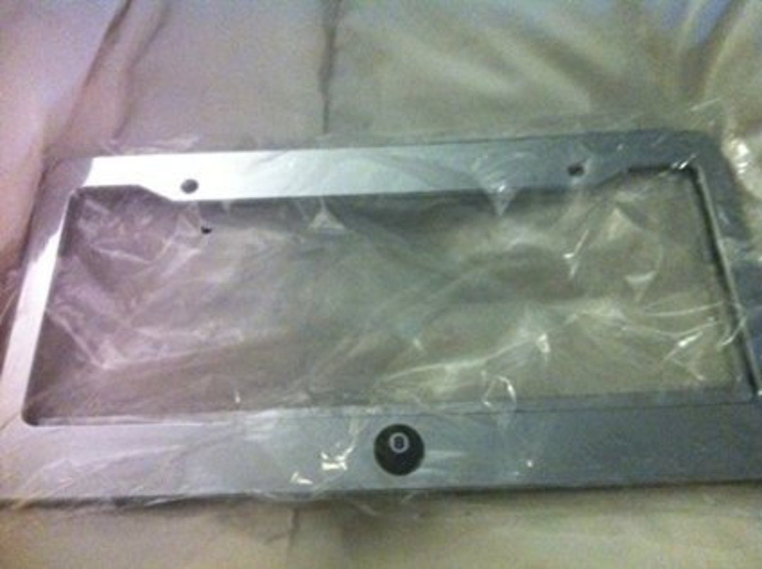 8 Ball - Chrome Automotive License Plate Frame - Billards - Etsy