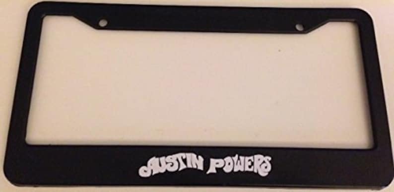 Austin Powers Shaggy Shagalicious - Black License Plate Frame - Custom ...