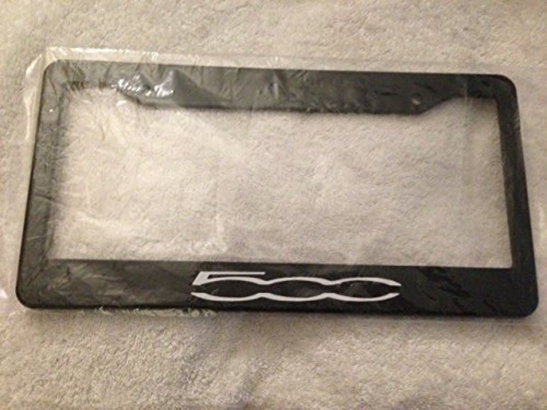 500c - Black License Plate Frame - Small Car Funny Mini Fiat Style - Etsy