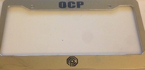 Robocop Classic Ocp Chrome Automobile License Plate Frame Hero Robo Cop ...