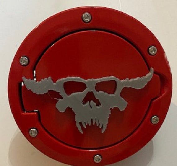 Scary Wide Skull in 3D Red With Grey for Jeep Wrangler - Etsy
