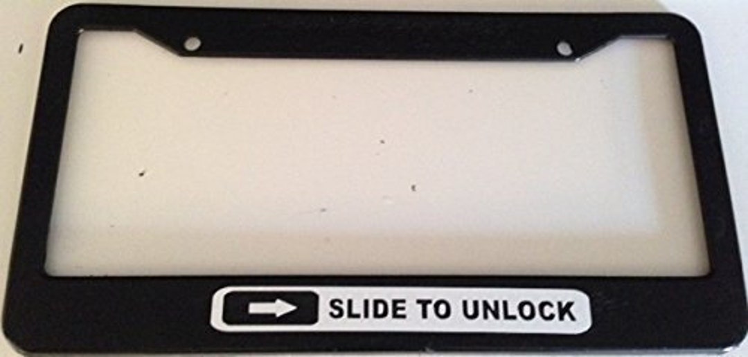 Slide to Unlock FUNNY - Black Automobile License Plate Frame - Funny - Etsy