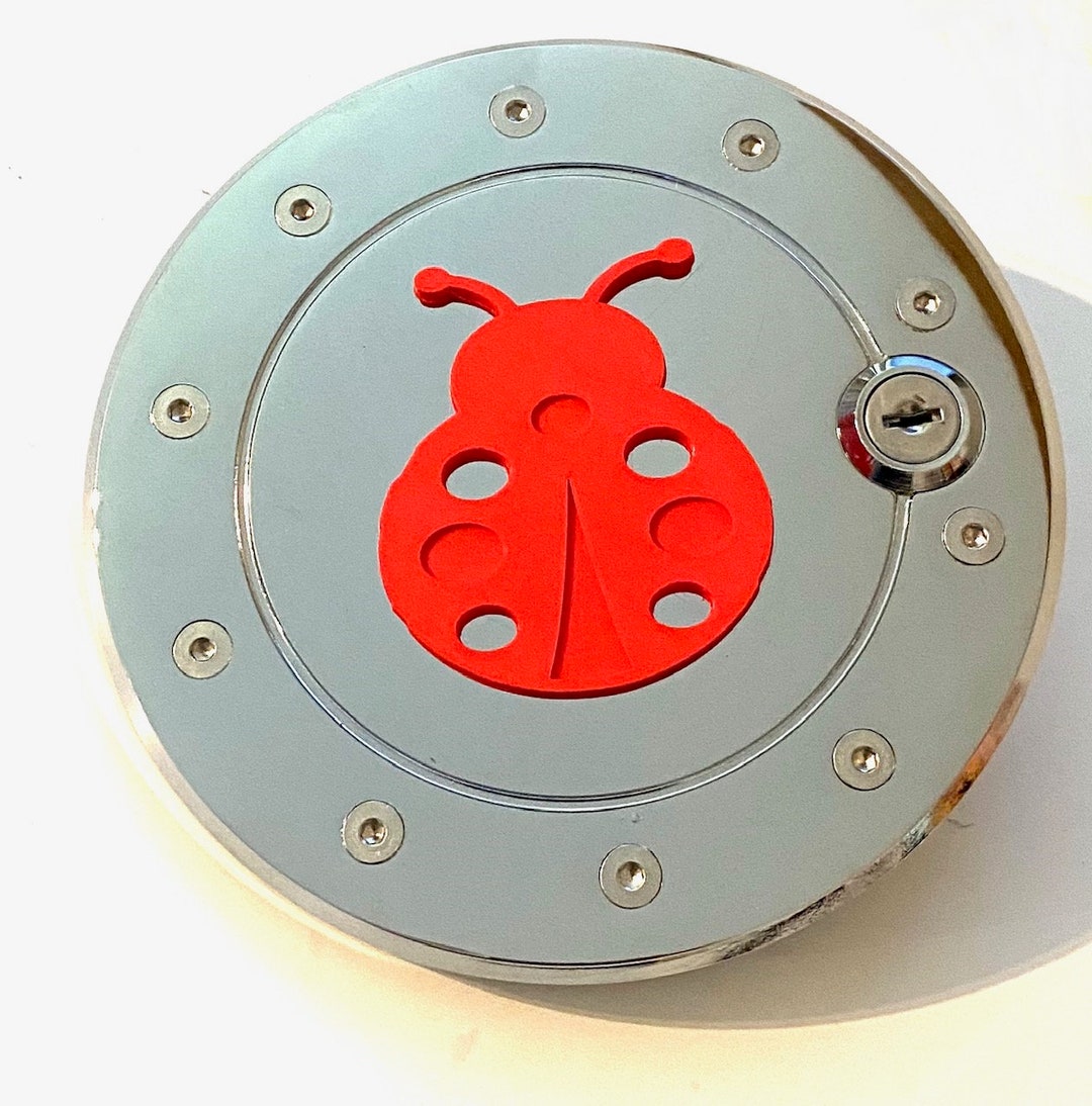 Cute Ladybug Lady Bug in 3D Chrome With RED 09-12 Ford F150 Gas Door ...