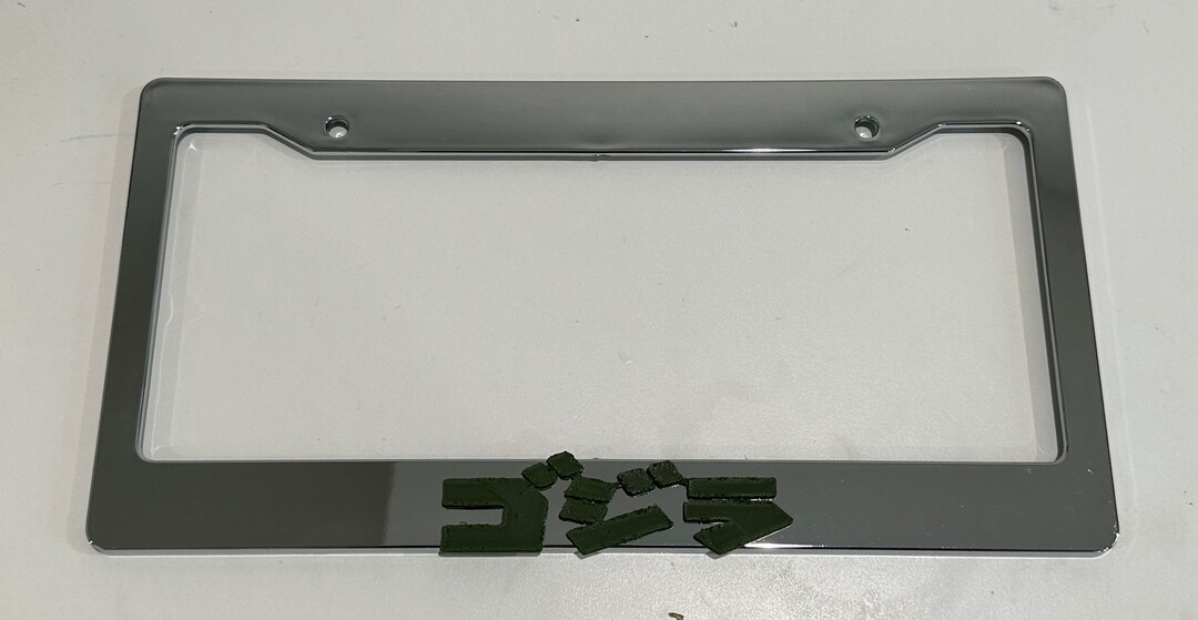 G0dzilla Super Hero Lizard Kanji in 3D - Chrome W Army Green Automobile ...