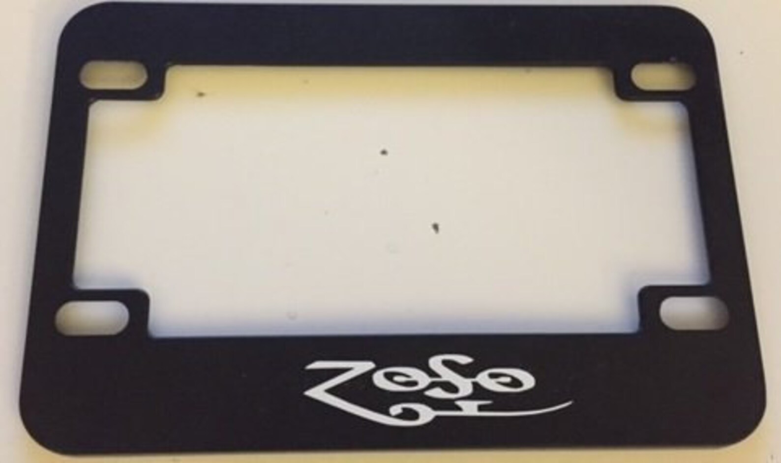Zoso Black Motorcycle / Scooter License Plate Frame Rock - Etsy