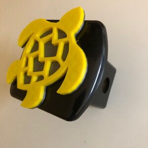 Turtle Swimming in 3D Yellow With Grey Shell - 2 Inch Trailer Hitch ...