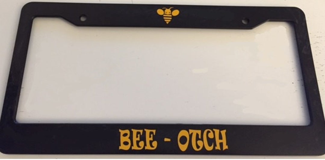 Very Cute Bee- Otch Bumble Bee - Black With Yellow Automobile License ...