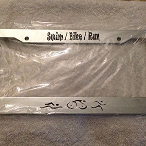 Swim Bike Run License Plate - Etsy