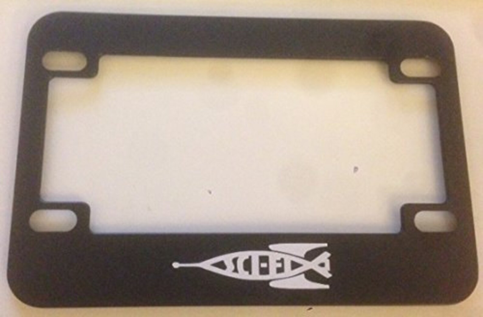 Ufo " Sci Fi " Rocket - Black Motorcycle / Scooter License Plate Frame ...
