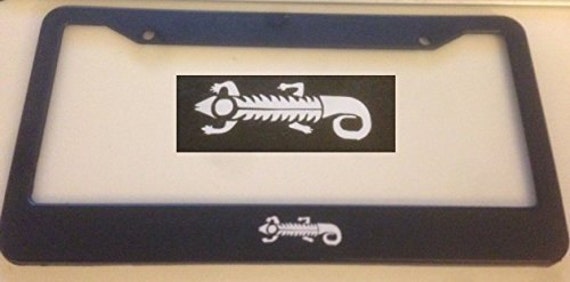 Tribal Lizard Black Automotive License Plate Frame Chill | Etsy