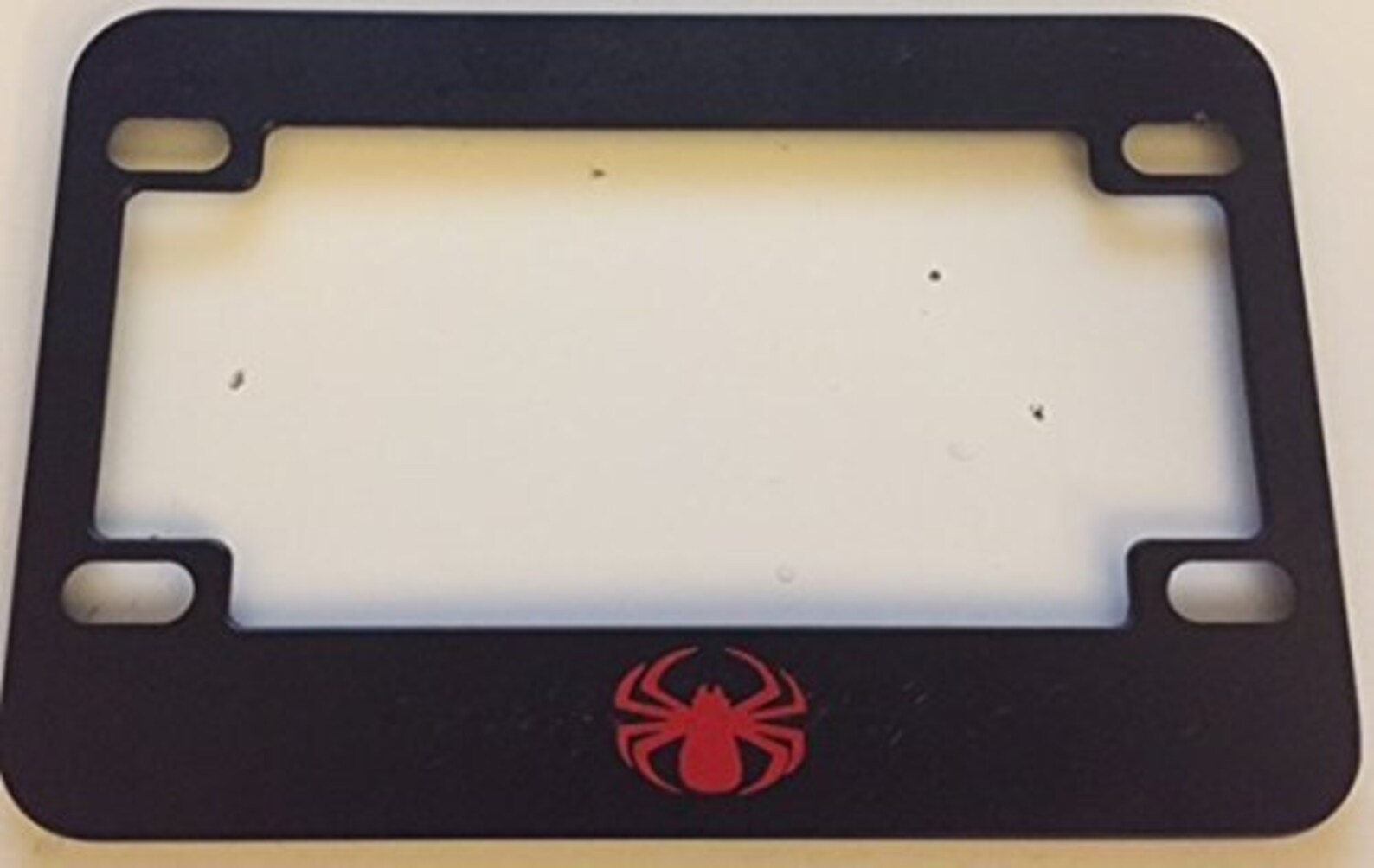 Very Cool Round Spider - Black With RED Motorcycle / Scooter License ...