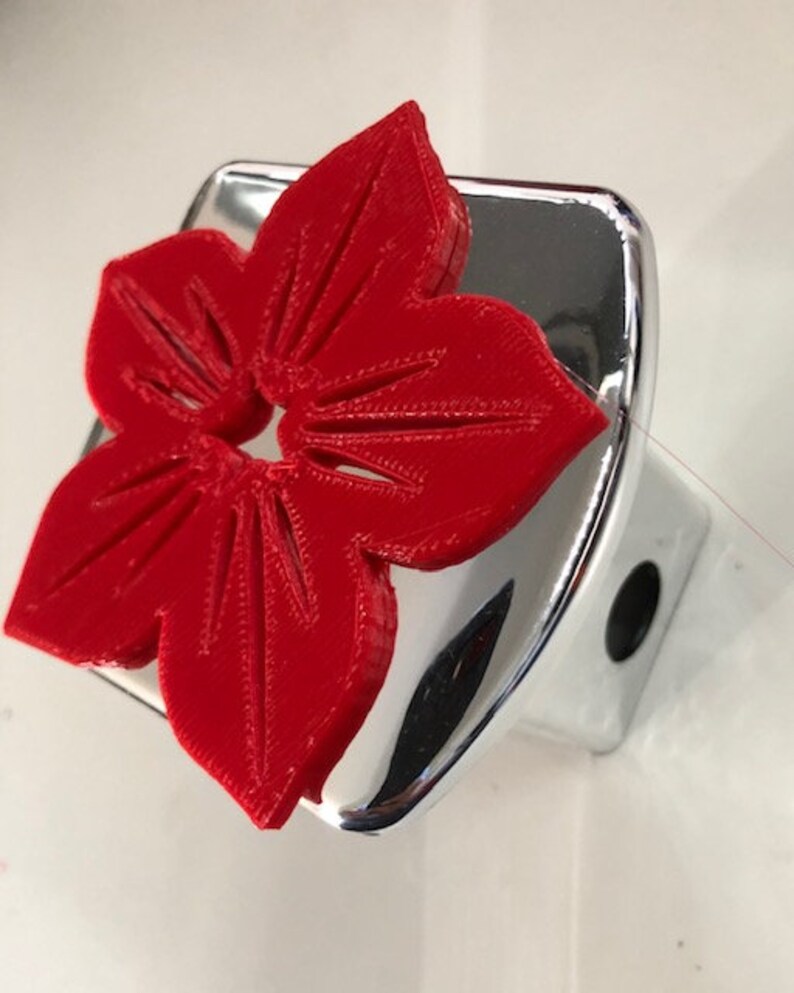 Hibiscus Flower in 3D 2 Inch Trailer Hitch Cover Chrome With | Etsy