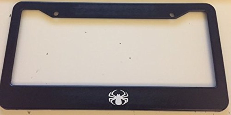 Very Cool Round Spider - Black Automotive License Plate Frame - - Etsy