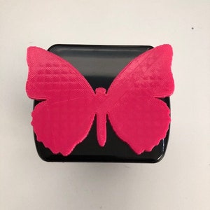 Butterfly Style in 3D - 2 Inch Trailer Hitch Cover Black With HOT PINK ...