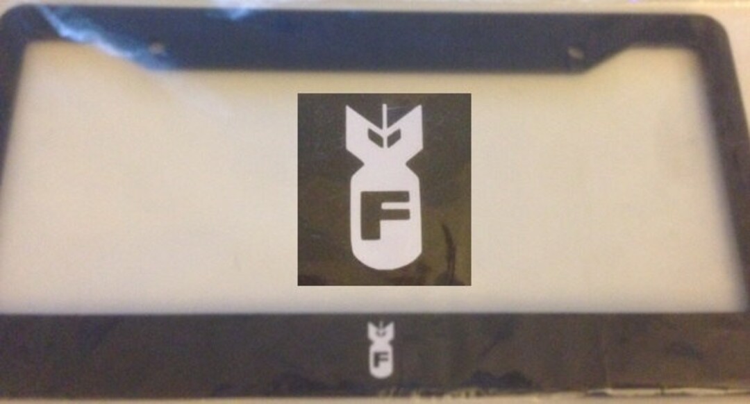F Bomb - Black Automotive License Plate Frame - Jdm Style Haterz Funny ...