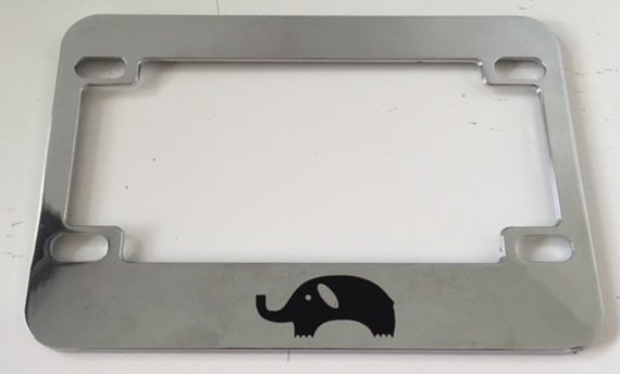 Very Cute Elephant Chrome Motorcycle / Scooter License Plate | Etsy