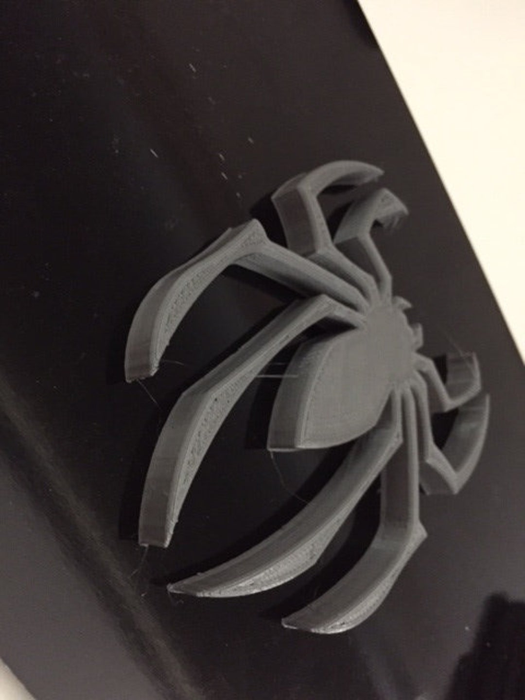 Spider in 3D - Black With Grey License Plate INSERT- Super Hero - Etsy