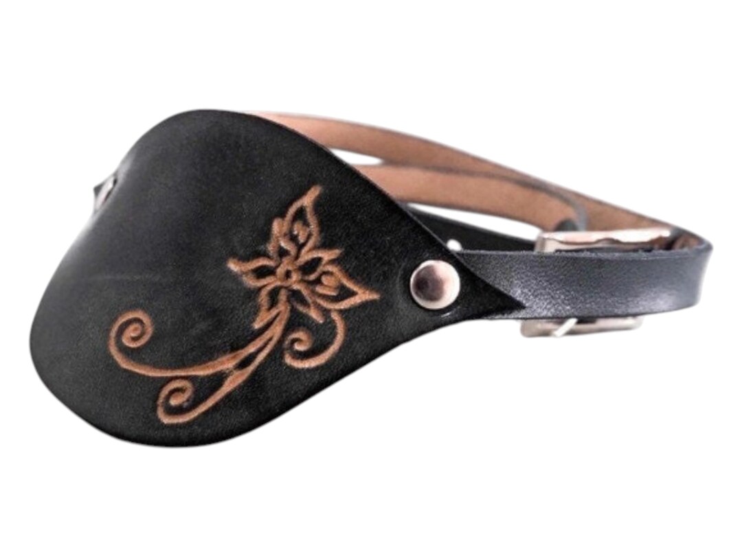 Leather Eye Patch: Pirate Costume, Steampunk Mask, Handmade Floral ...