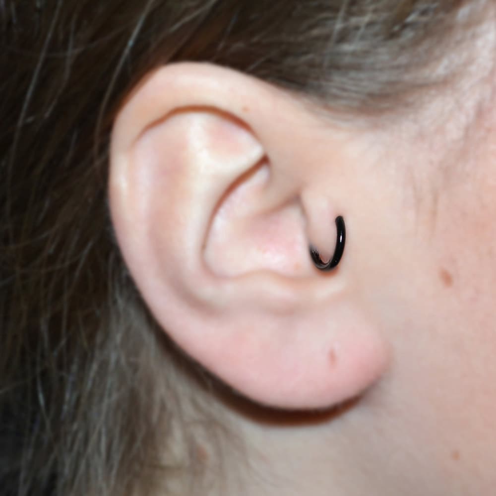 Black Small SEPTUM RING / Silver Plated Septum Jewelry Nose - Etsy