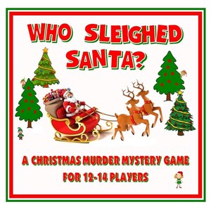 Christmas Murder Mystery Dinner Party Game ~ Who Sleighed Santa? ~ for ...