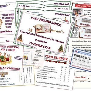 Christmas Murder Mystery Dinner Party Game (PDF) Who Sleighed Santa ...