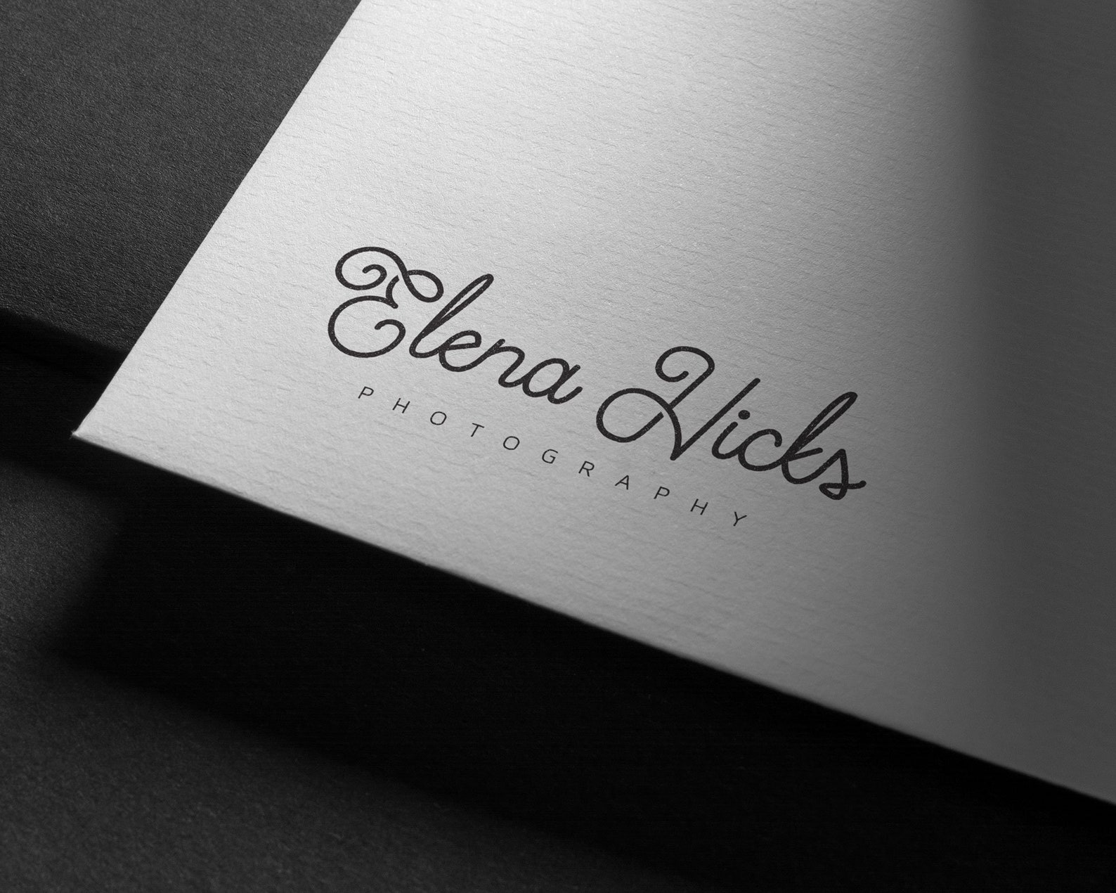 Modern Watermark Logo Text Only Calligraphy Logo Design | Etsy