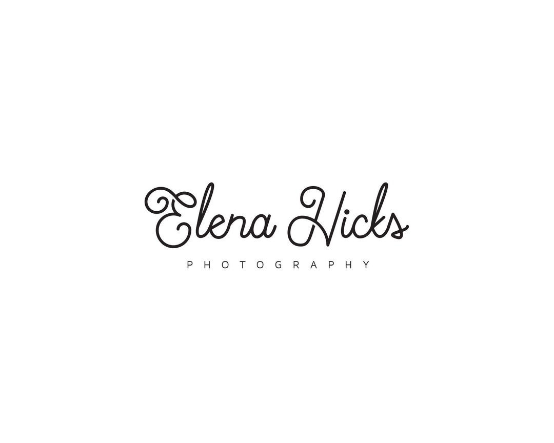 Modern Watermark Logo Text Only Calligraphy Logo Design - Etsy