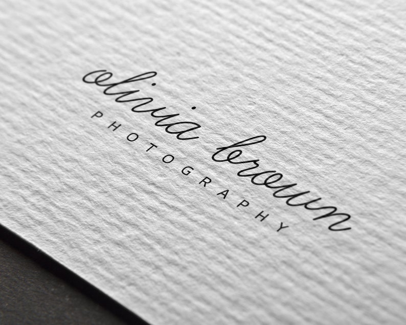 Cursive Font Logo Premade Handwritten Logo And Watermark | Etsy