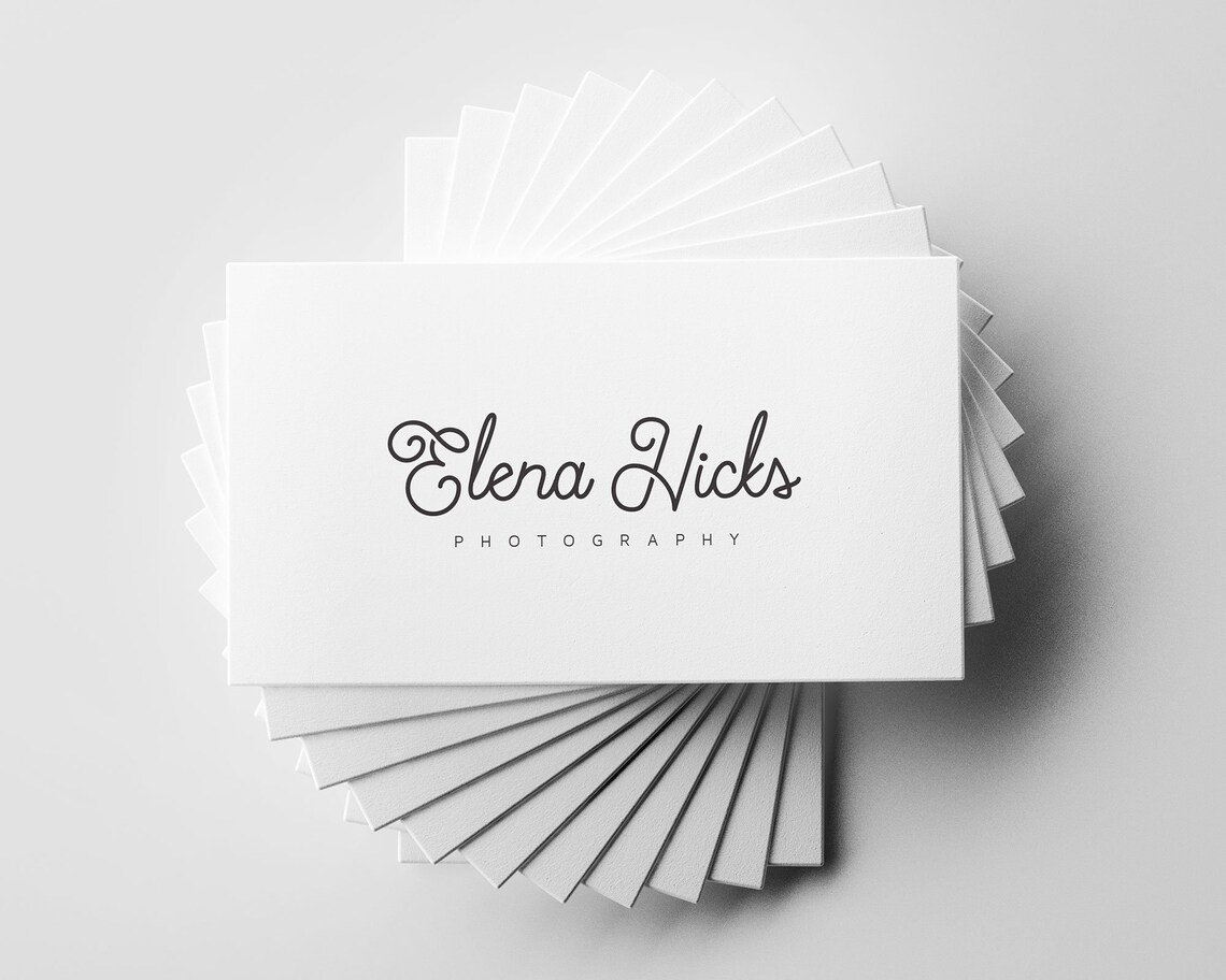 Modern Watermark Logo Text Only Calligraphy Logo Design | Etsy