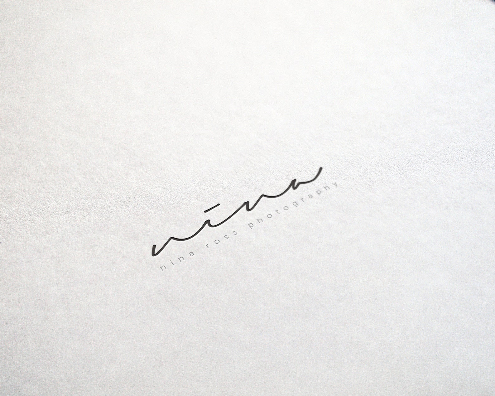 Modern Script Premade Logo Design Writing Logo Design | Etsy