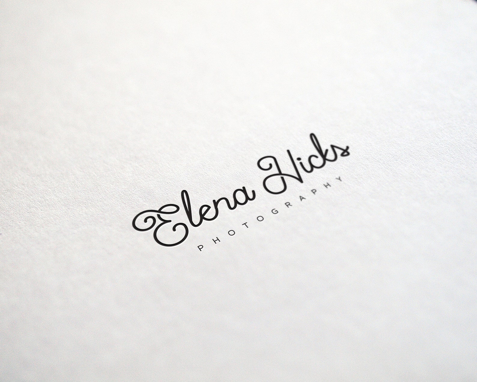 Modern Watermark Logo Text Only Calligraphy Logo Design | Etsy