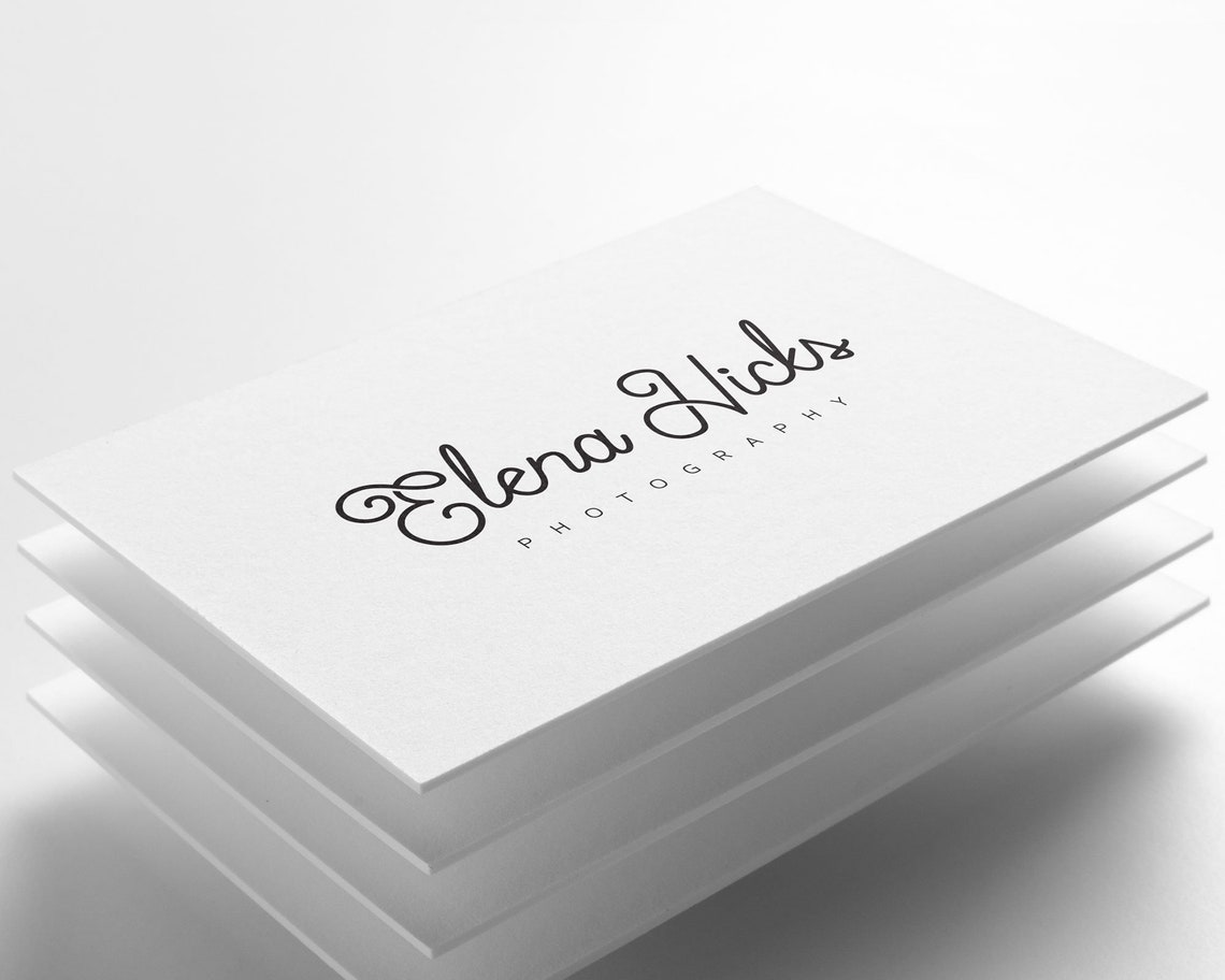 Modern Watermark Logo Text Only Calligraphy Logo Design | Etsy