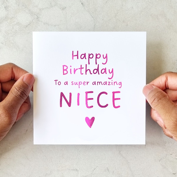 Happy Birthday Card for Neice - Etsy