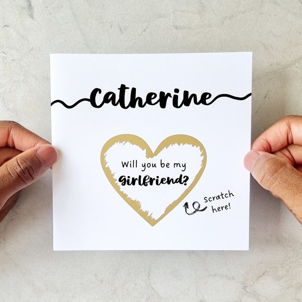 Personalized Proposal Card/ Be My Girlfriend Card - Etsy