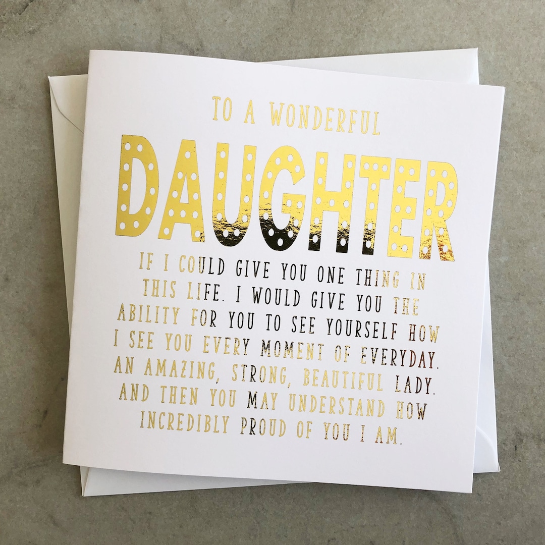 Meaningful Daughter Birthday Card - Birthday Daughter Card - Birthday ...
