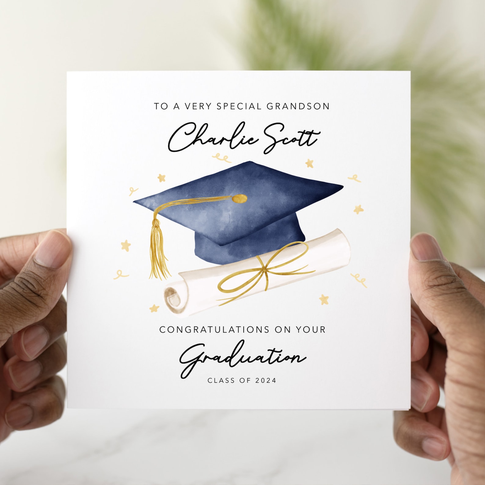 Personalised Grandson Graduation Card Graduated Card for Grandson ...
