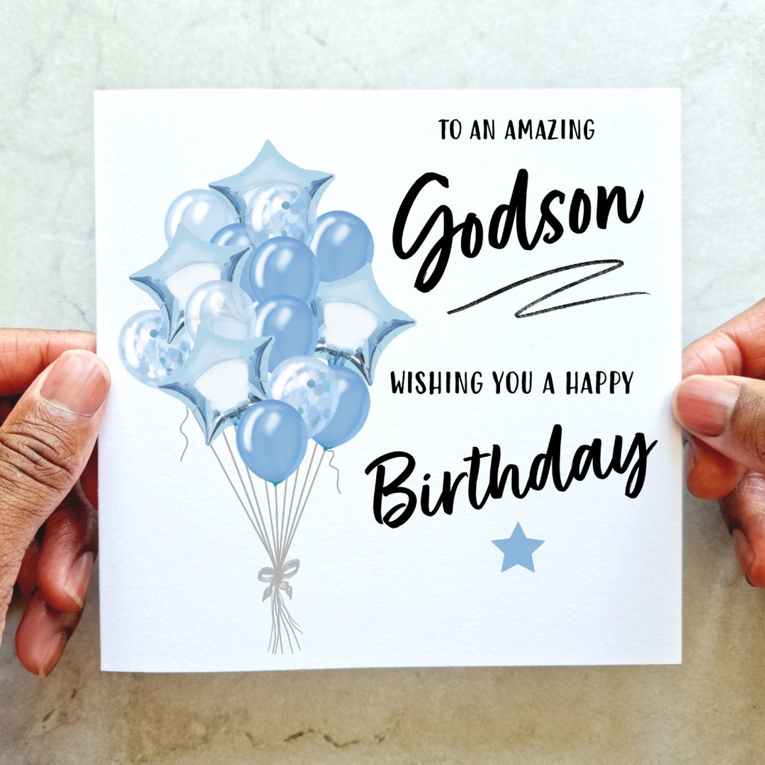 Godson Birthday Card - Birthday Card for Godson - Birthday Card Godson ...