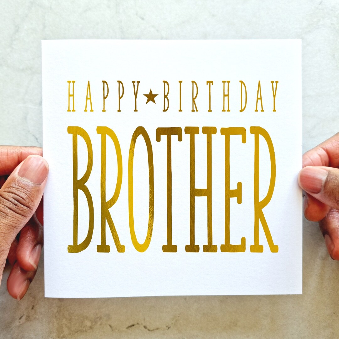 Brother Birthday Card - Birthday Card for Brother - Birthday Card for ...