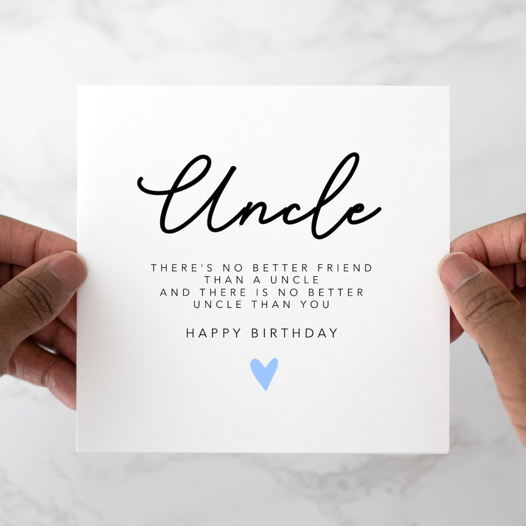 Personalised Uncle Birthday Card - Birthday Card for Uncle - Special ...