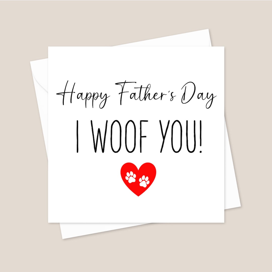 My Dog Dad Fathers Day Poem Card Fathers Day Card From the Dog Fathers ...