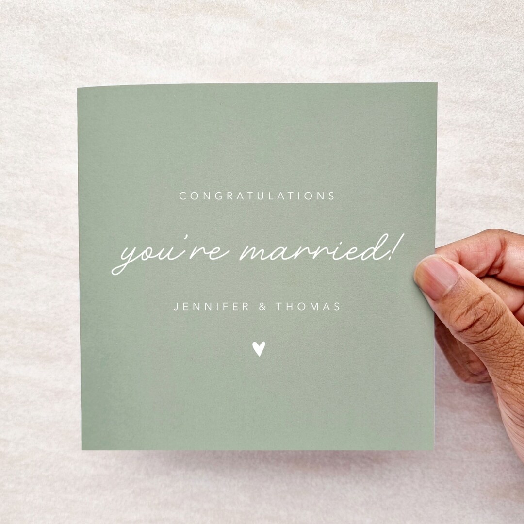 Personalised Wedding Card - Newly Married Couple Greeting Card ...
