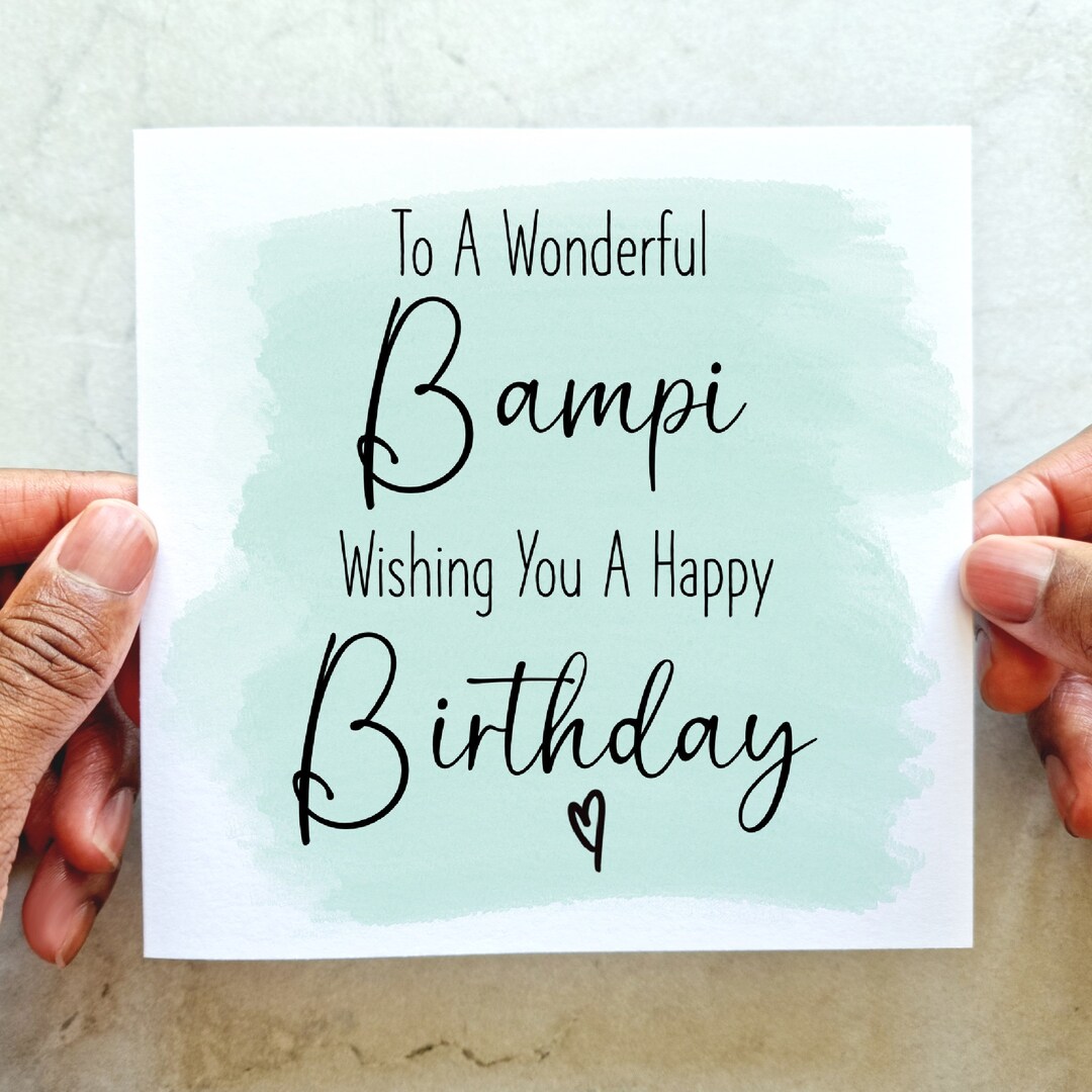 Bampi Birthday Card - Birthday Card for Bampi - Birthday Card - Card ...