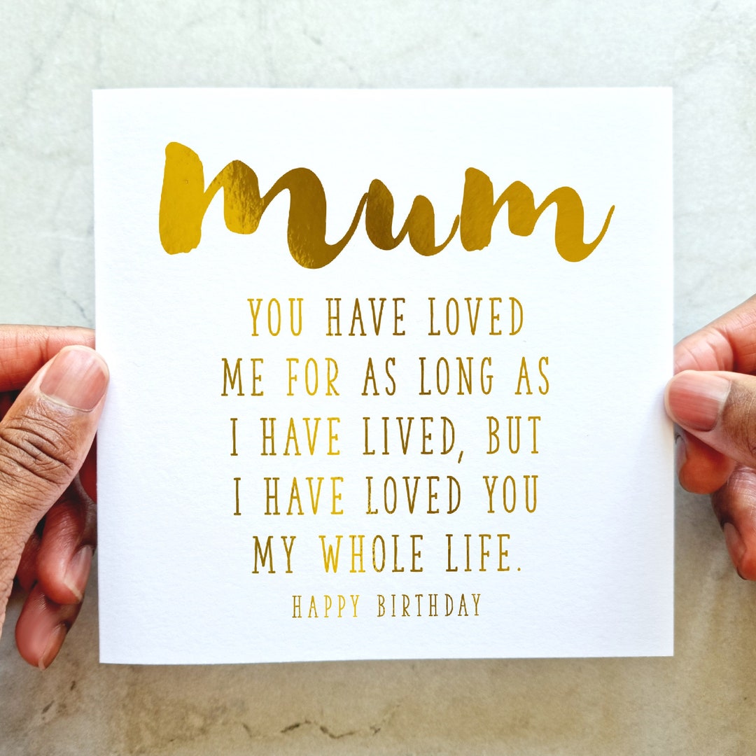 Poem Mum Birthday Card - Birthday Card for Mum - Card for Mum's ... Poem Mum Birthday Card - Birthday Card for Mum - Card for Mum's ...