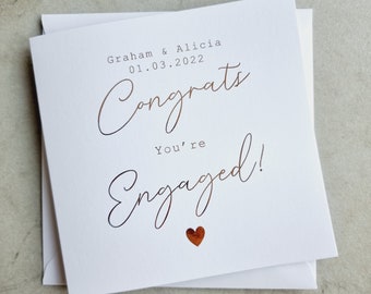 Personalised Daughter Engagement Card Daughter and Fiancé - Etsy