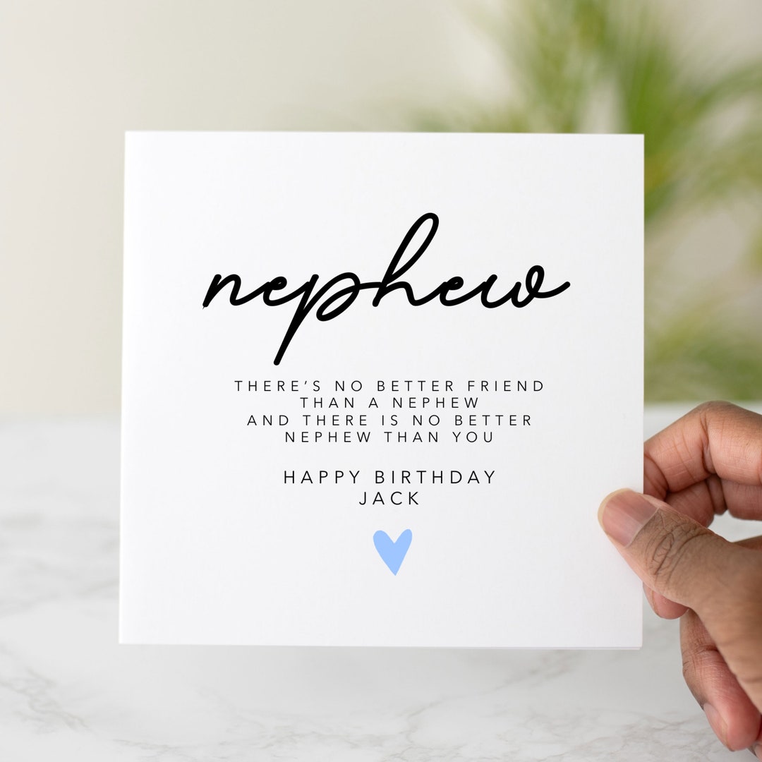 Personalised Nephew Birthday Card - Birthday Card for Nephew - Special ...