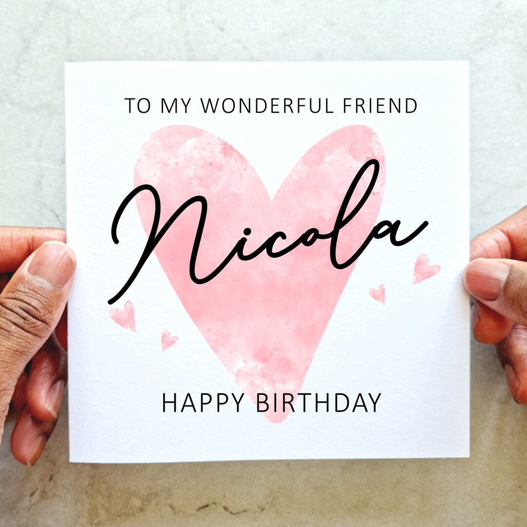 Personalised Best Friend Birthday Card - Custom Bestie Birthday Card ...