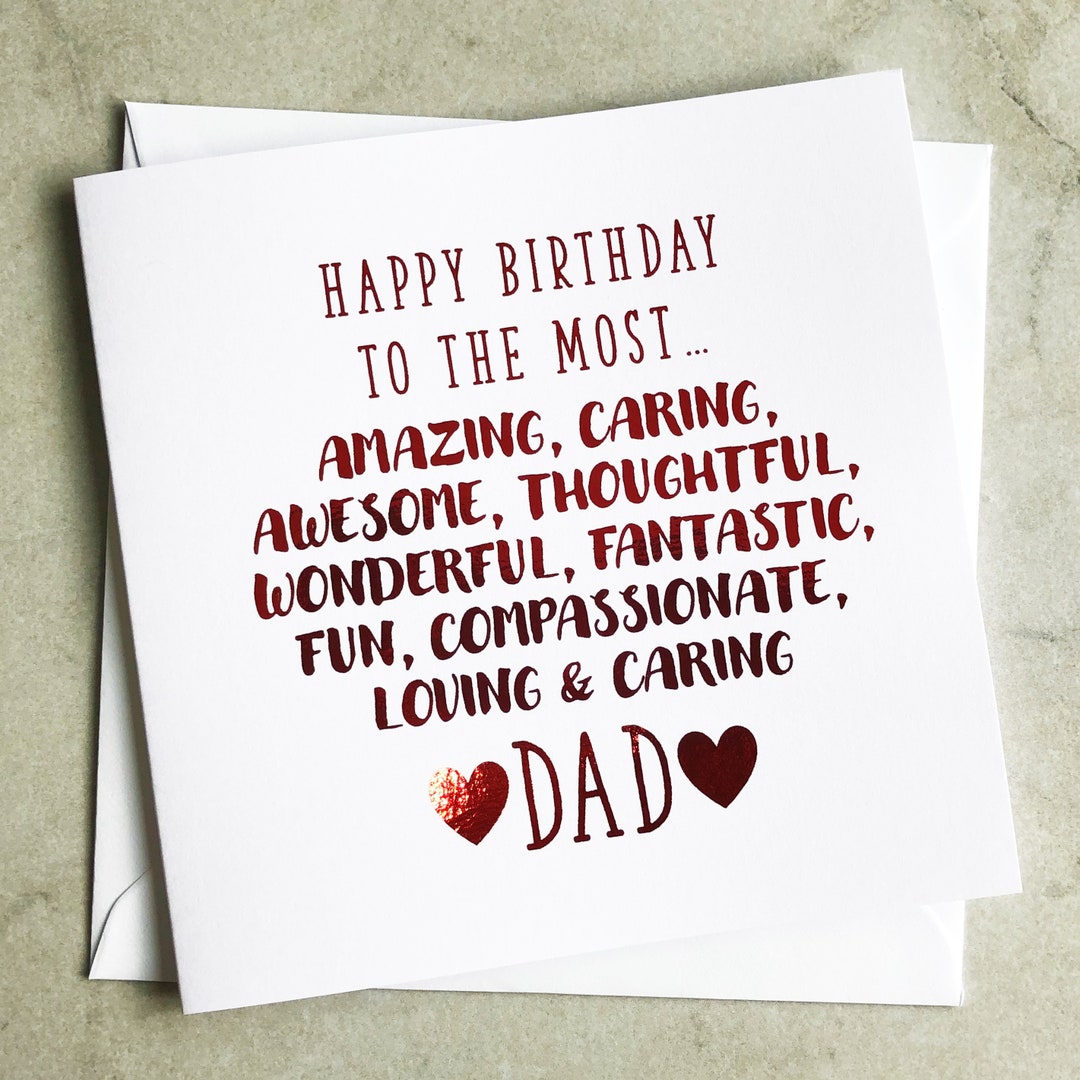 Dad Birthday Card Birthday Card for Dad Birthday Card for - Etsy